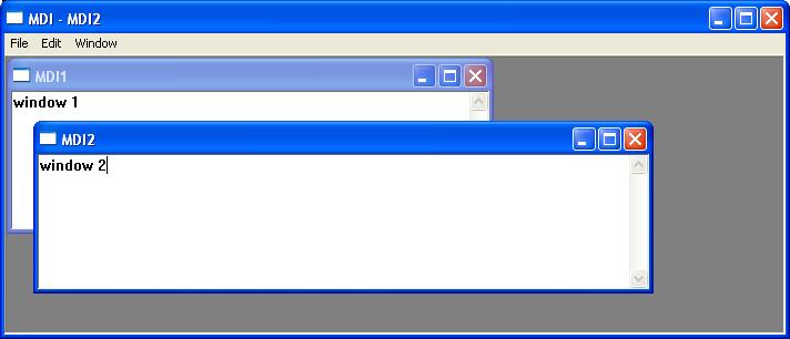 The Application Below Allows The User To Create A Multi Document Interface Base Around The